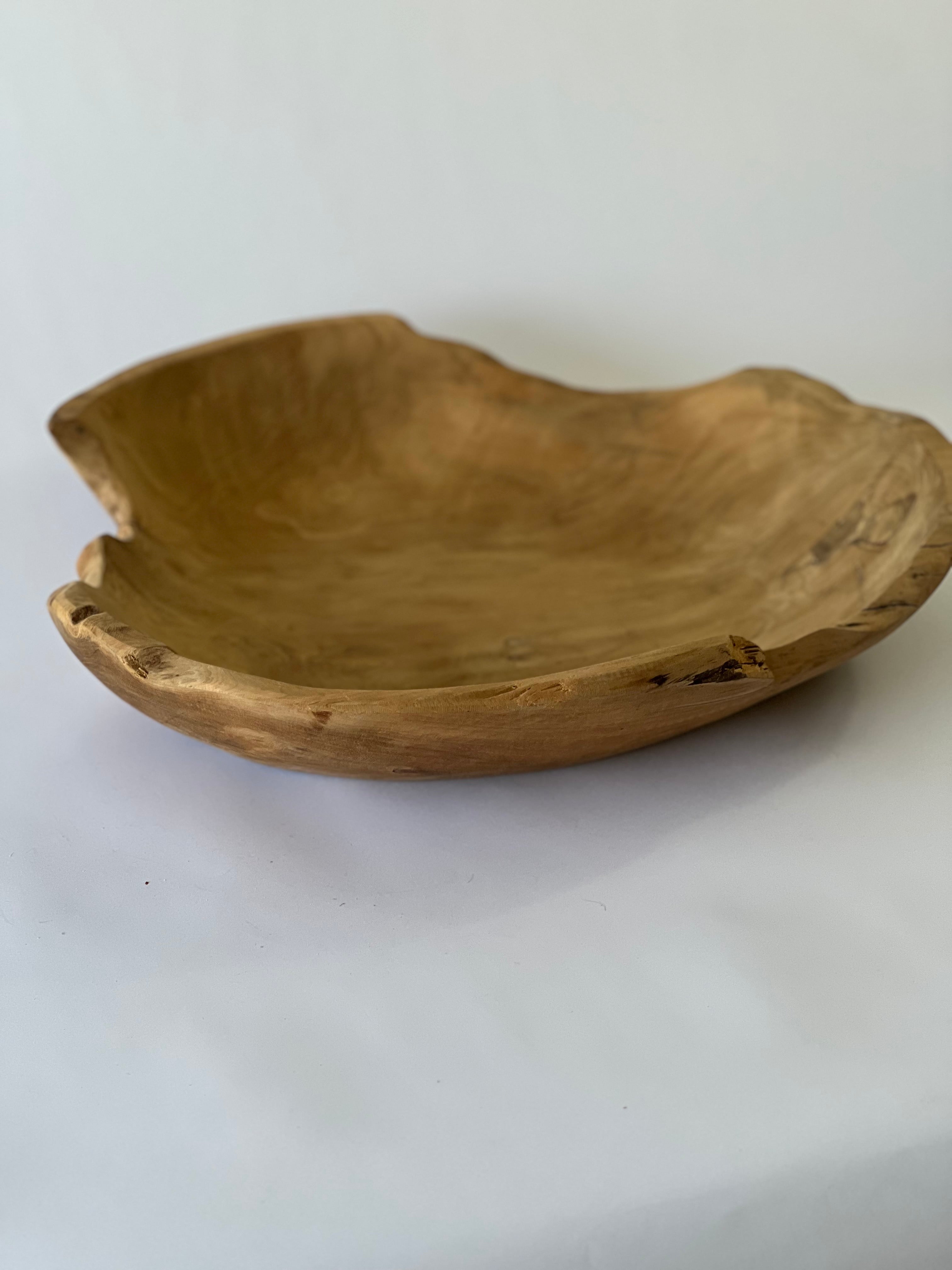 Handmade Rustic Wooden Bowl (50cm) – Esmes Home Interiors